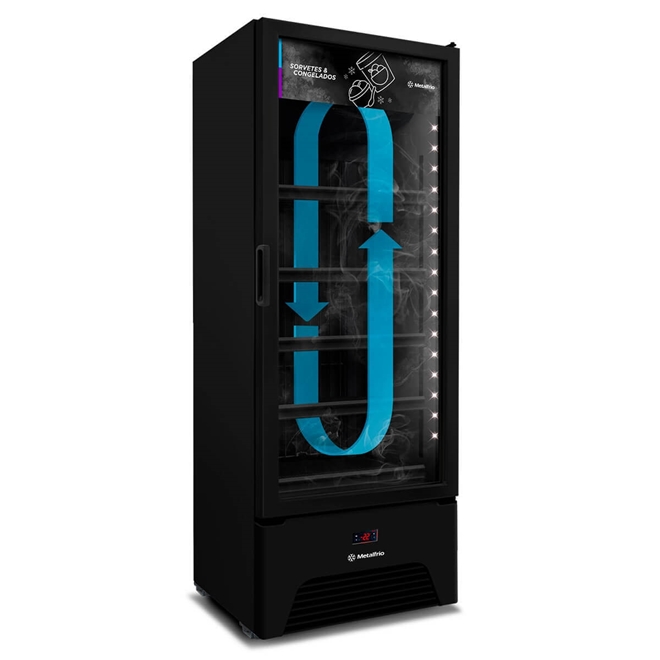 Freezer Vertical 560L Vf50Ah Optima All Black | Metalfrio